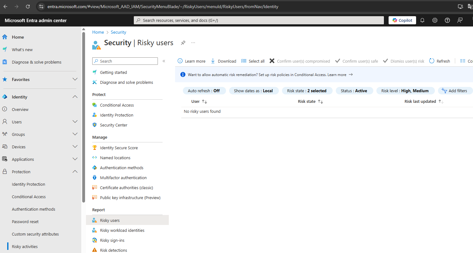 Entra User at High Risk – leaked credentials – Cloud und mehr