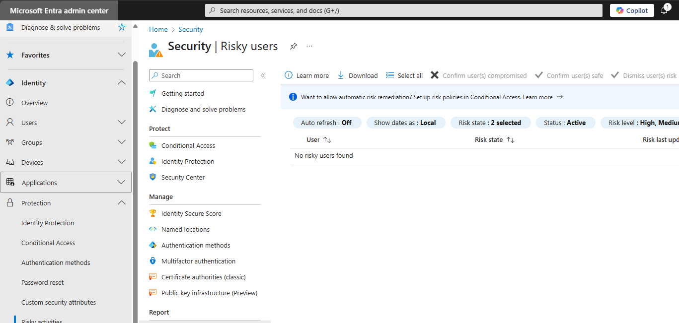 Entra User at High Risk – leaked credentials – Cloud und mehr
